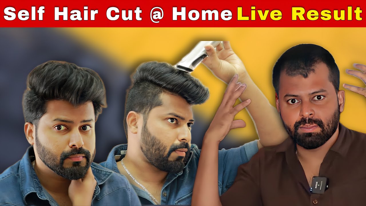 Self hair cut tutorial at Home Got Shocking Results 😱 Shadhik Azeez ...