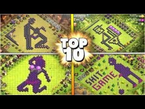 10 Crazy BANNED Clash Of Clans Funny, Sexual & Troll CoC Base Builds ...