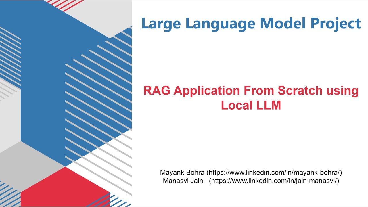 LLM Project Presentation (RAG Application from scratch) - YouTube