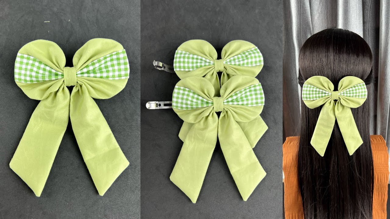 DIY Bow Clip. How to make Bow Clip. Very Easy . - YouTube
