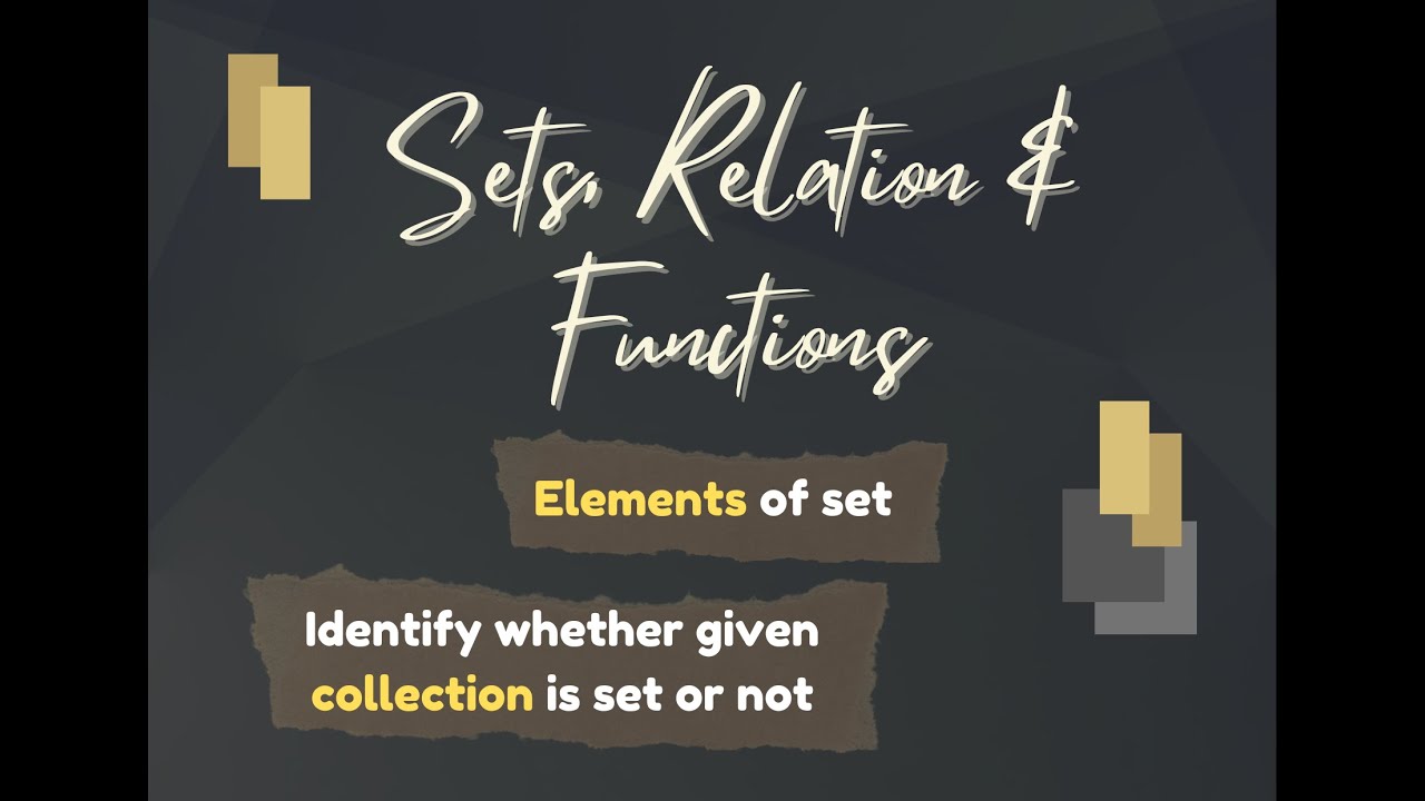 Elements of set, identify whether given collection is set or not - YouTube