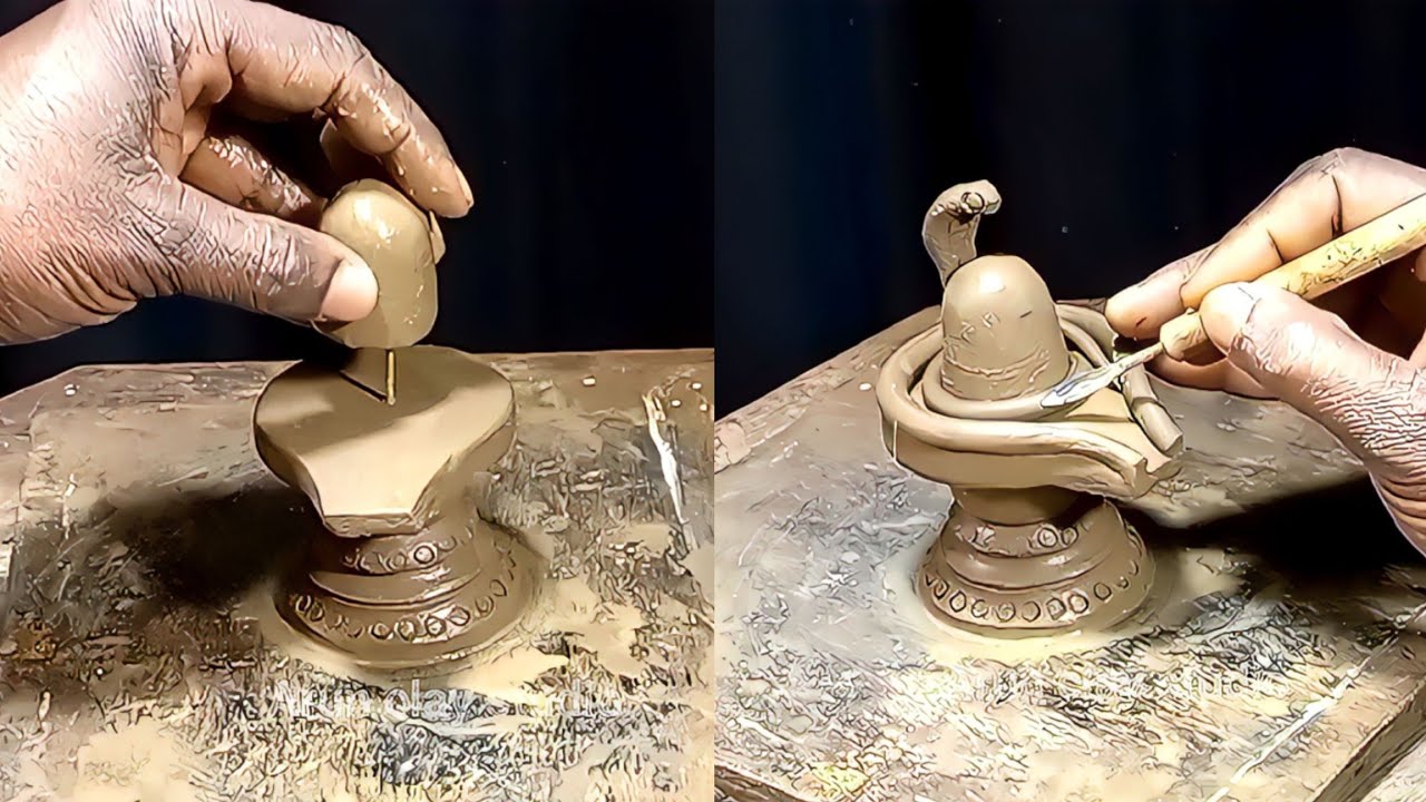 How to make small shivling with clay | MItti se shivling kaise banate ...