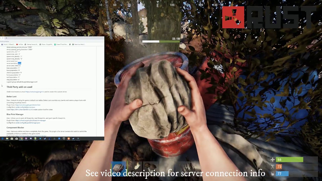 Rust solo/duo primitive server inspired by TV series National Geo Mountain Men. - YouTube