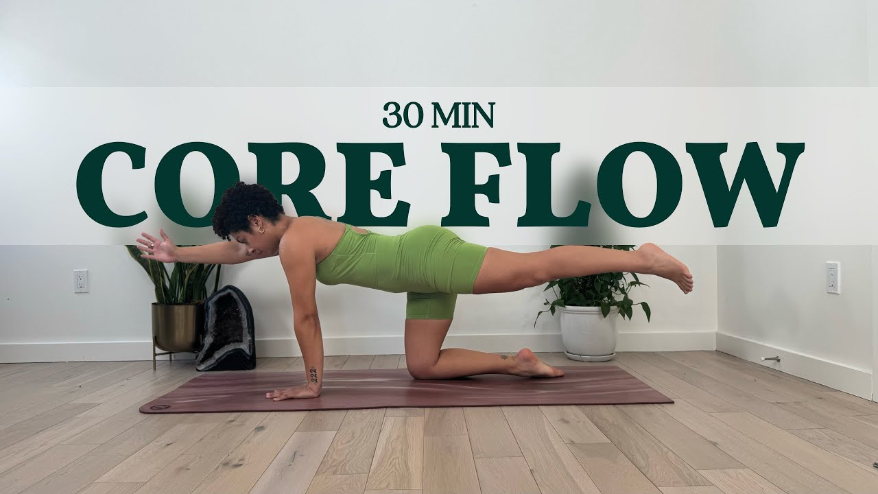 Core Power Yoga | 30 Min Ab-Focused Flow - YouTube