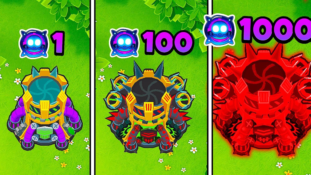 1 vs 100 vs 1000 LVL PARAGON SPIKE FACTORY w BLOONS TD 6 - YouTube