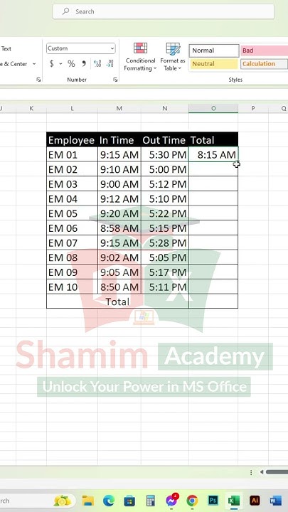 Time Calculation Tricks In Excel Excelforfresher Excelshortcuts Exceltips Exceleducation