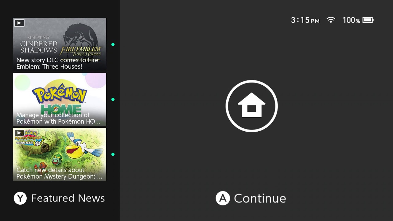 Nintendo home screen part 1 - YouTube