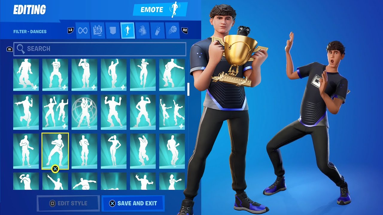 ALL 439 Fortnite Dance Emotes Showcase On BUGHA World Cup Champion ...