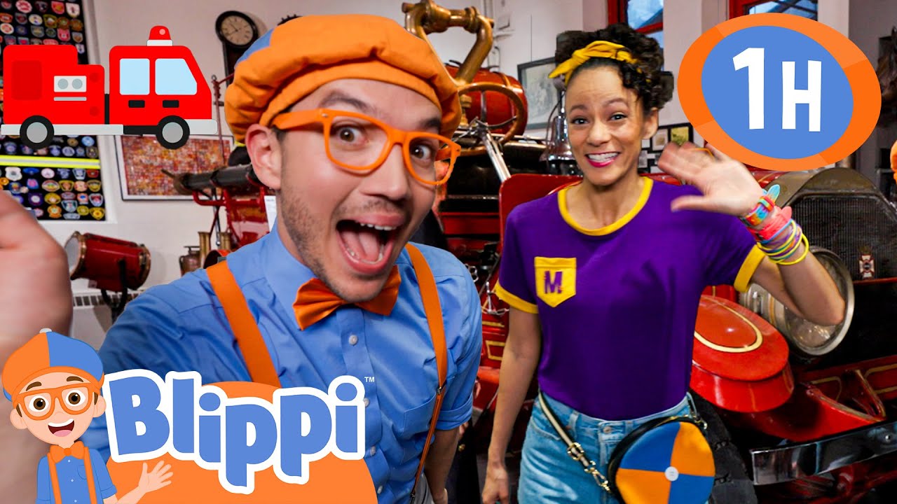 The Worlds Oldest Firetruck! | Blippi | 🚌Wheels on the BUS Songs! | 🚌 ...