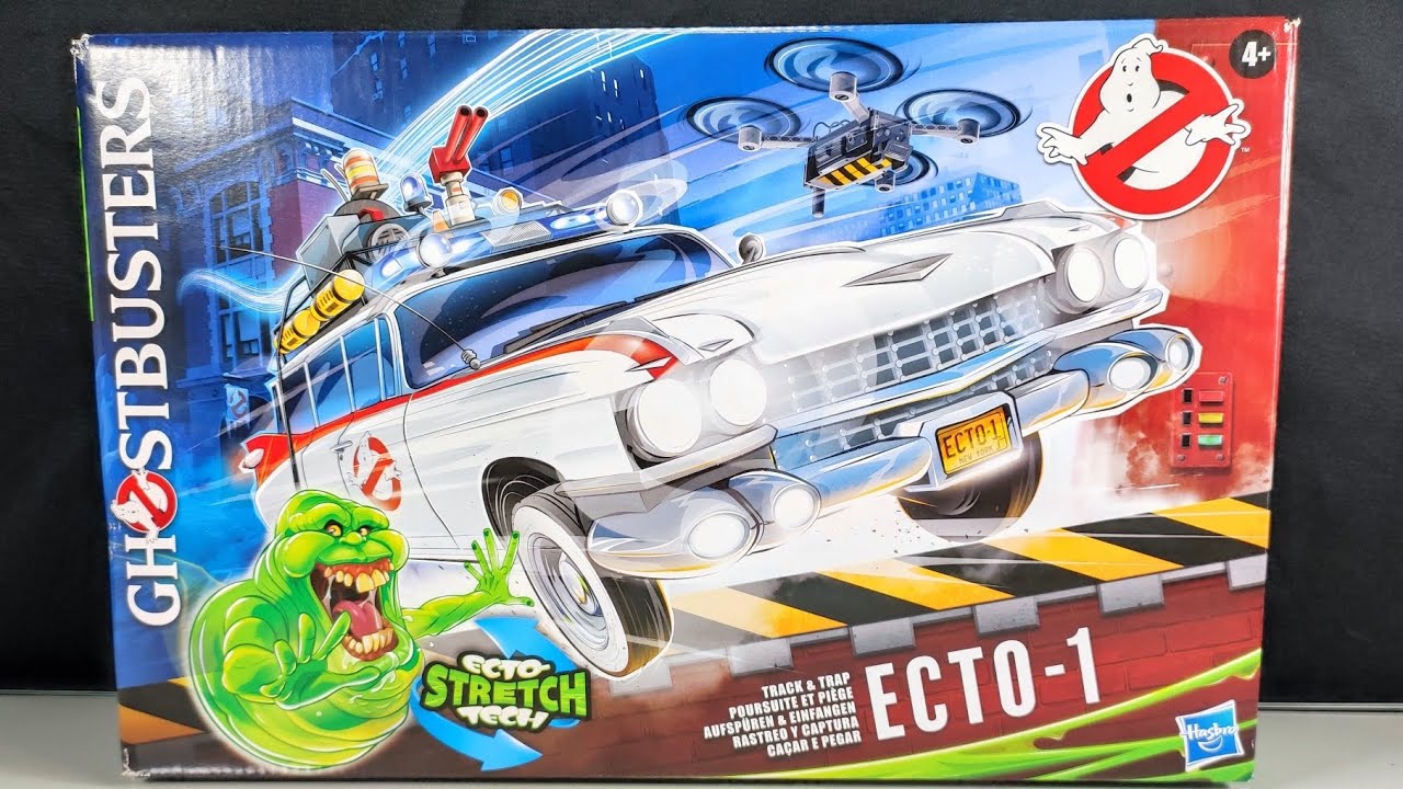 Ghostbusters Ecto-1 playset from Frozen Empire. with Slimer! opening ...