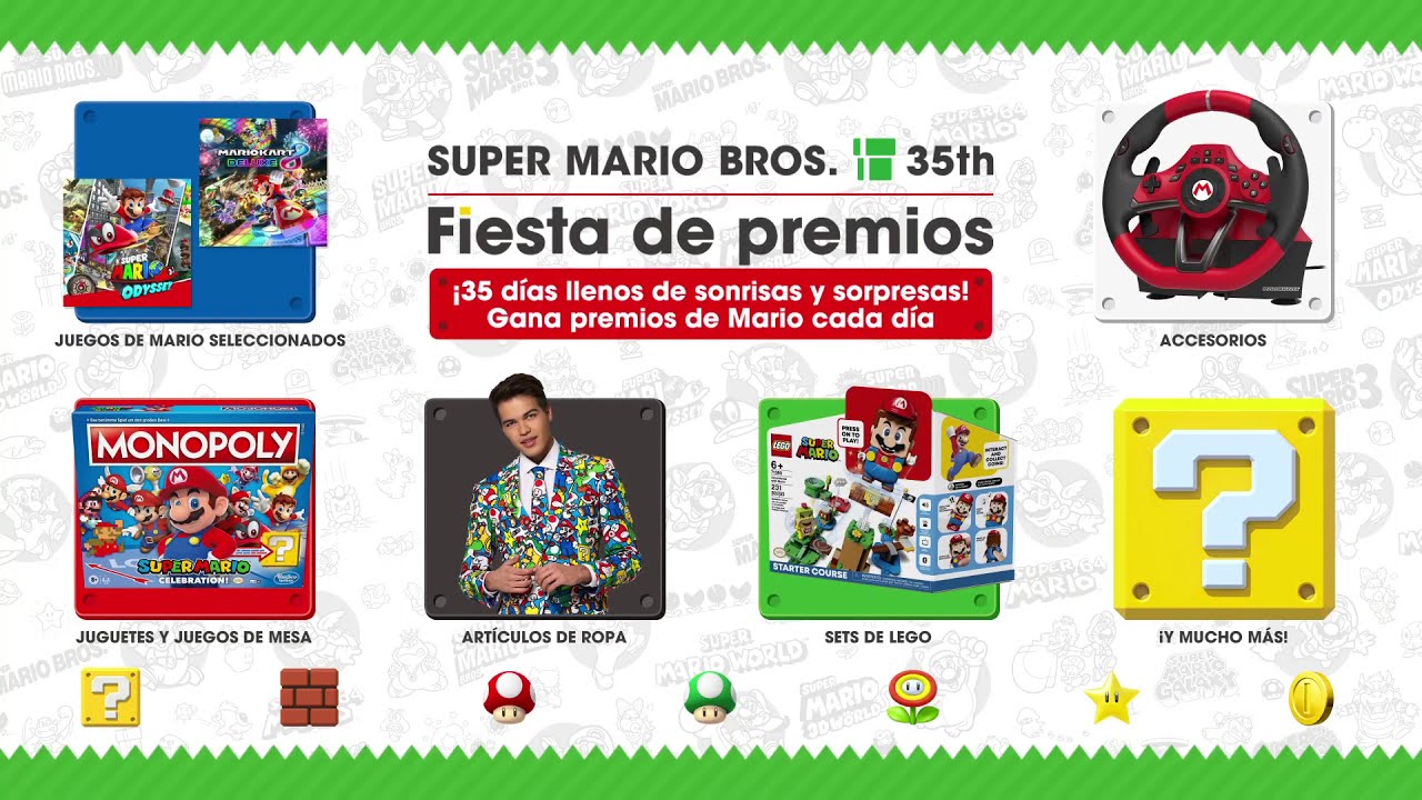 New prizes to be won each day with Super Mario Bros. 35th Anniversary ...