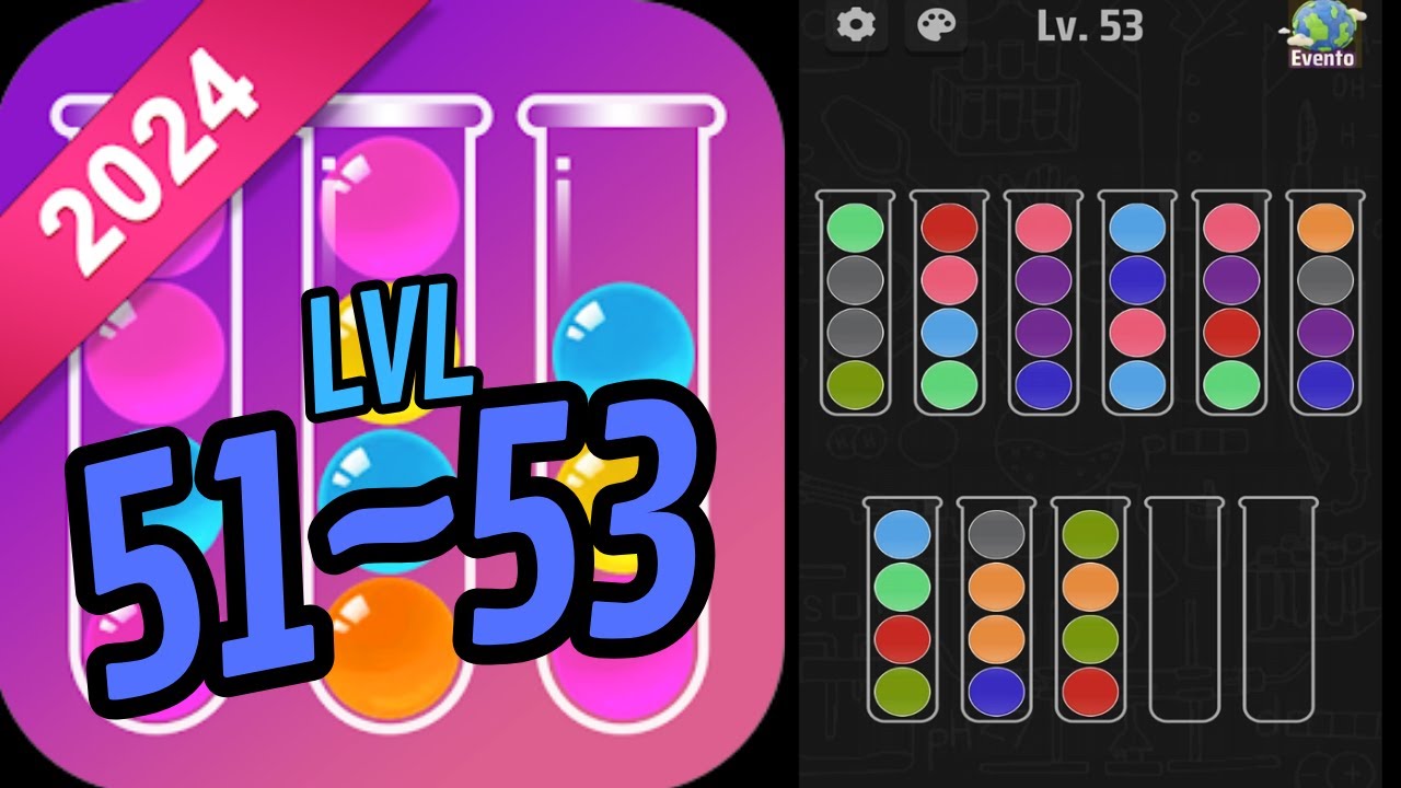 🏅 BALL SORTPUZ 🧪 LEVEL 51~53 🧩 Gameplay Walkthrough - YouTube