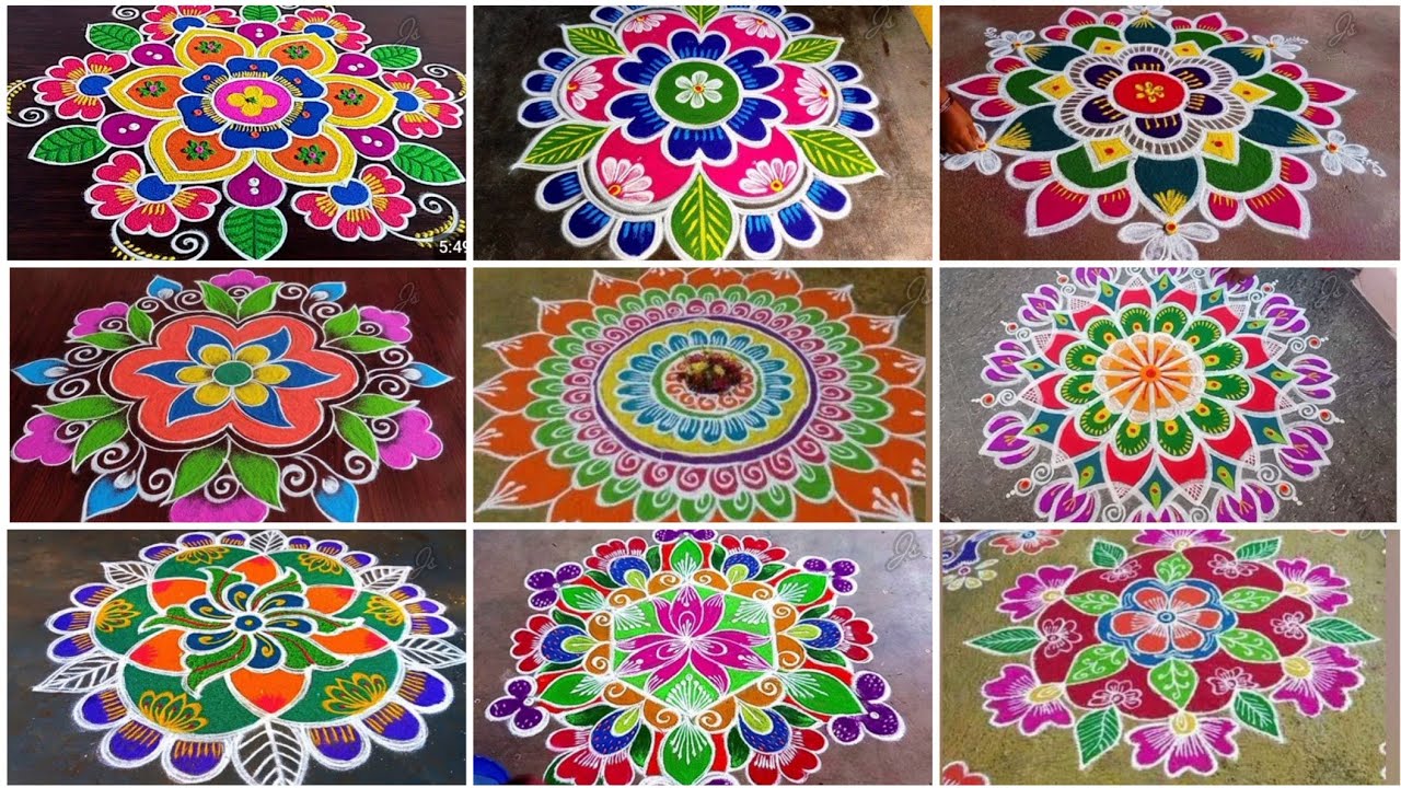 Big rangoli designs/sankranthi muggulu 2025/Pongal rangoli designs 2025 ...