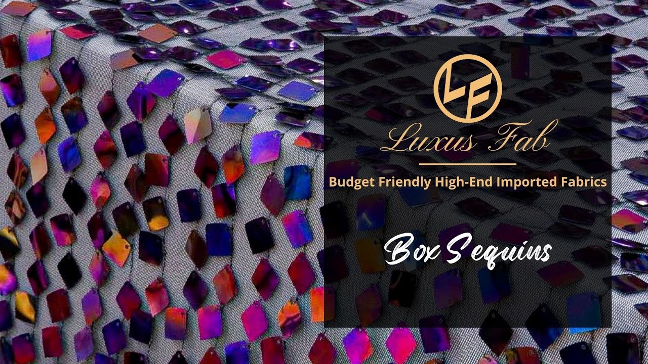 Luxus Fab | Box Sequins | Budget Friendly High-End Imported Fabrics - YouTube