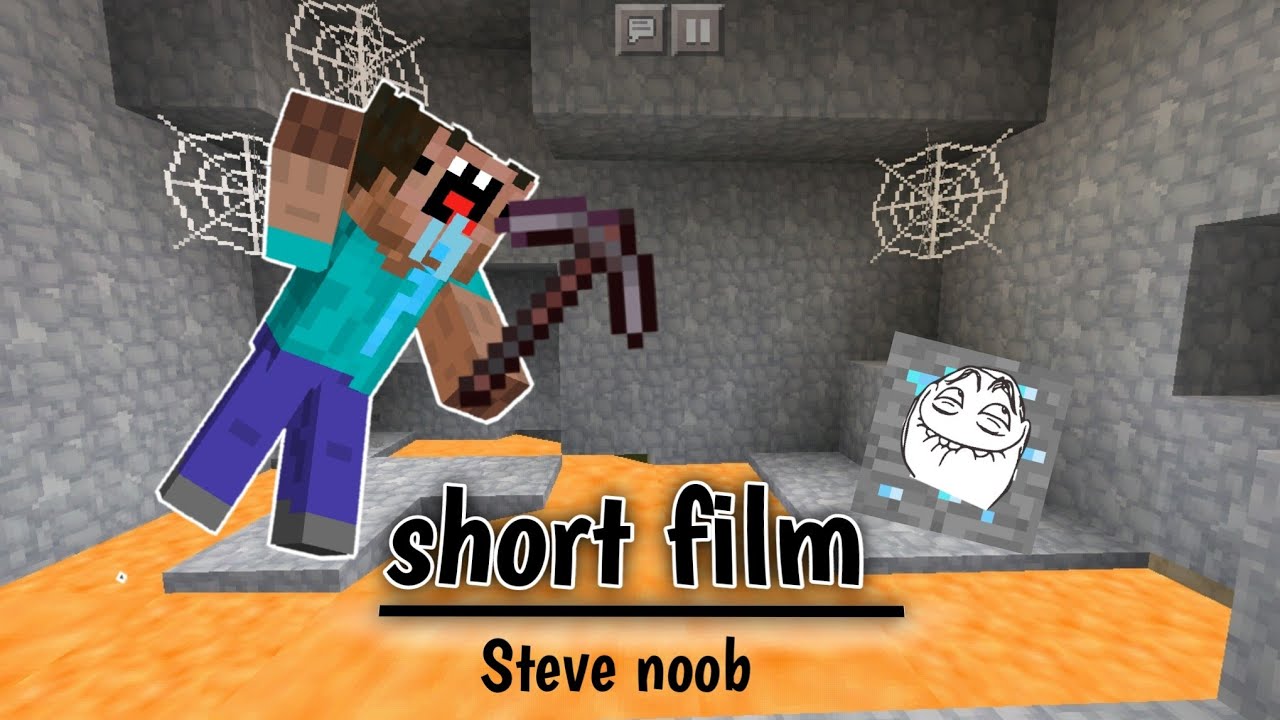 The noob Steve goes to tunnel with pickaxe..? - YouTube