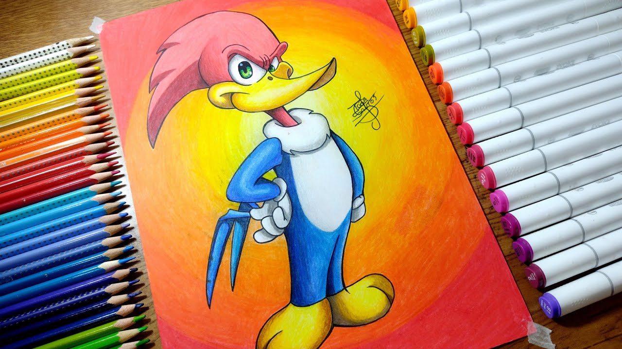 Speed ( drawing ) desenhando o pica pau ! - YouTube