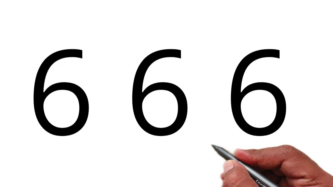 How to draw teddy bear from number 666 | easy teddy bear drawing step ...