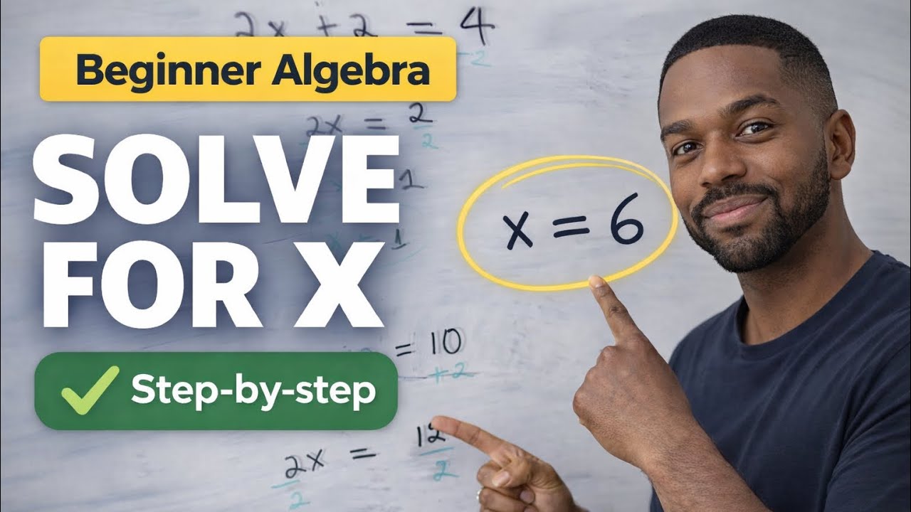 Solve for X (Easy Algebra for Beginners) | Step-by-Step - YouTube