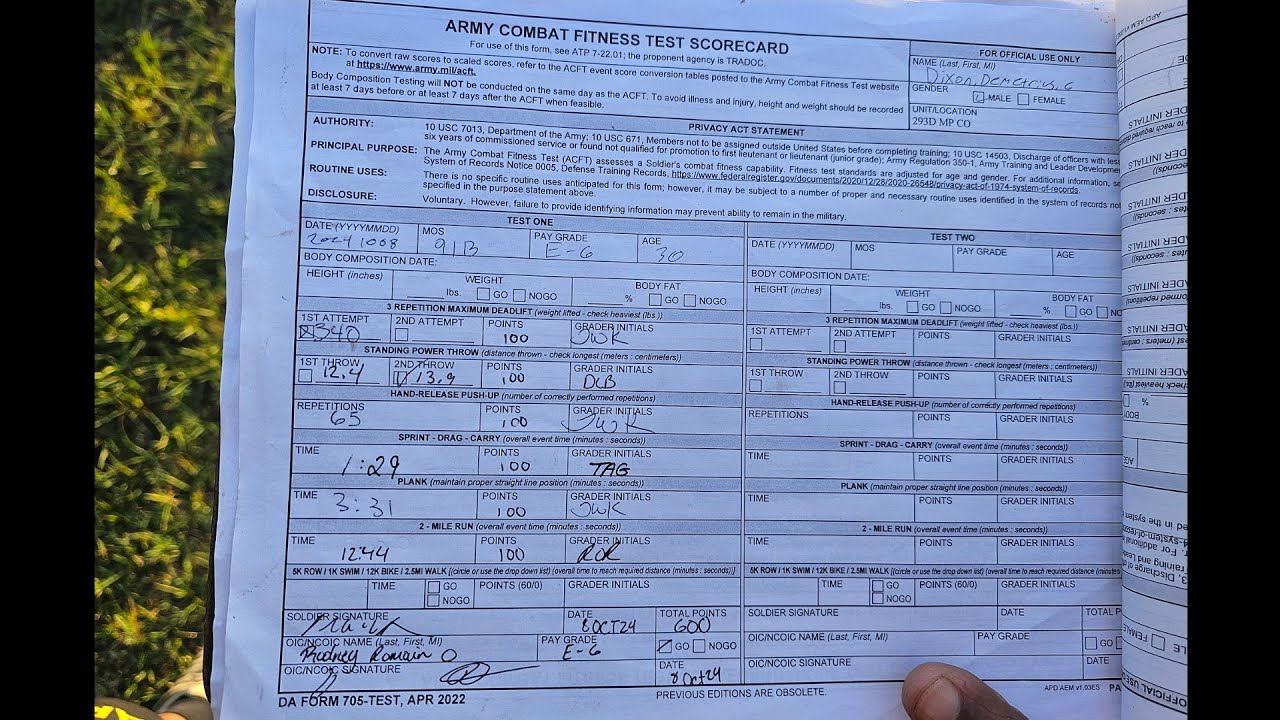 1st Army ACFT 600 On The Fitness Test‼️ - YouTube
