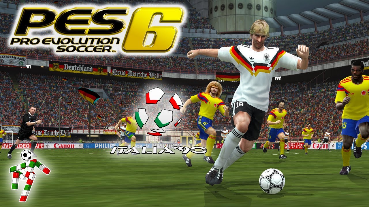 JOGANDO PRO EVOLUTION SOCCER 6 - COPA DO MUNDO DE 1990 COM A ALEMANHA ...