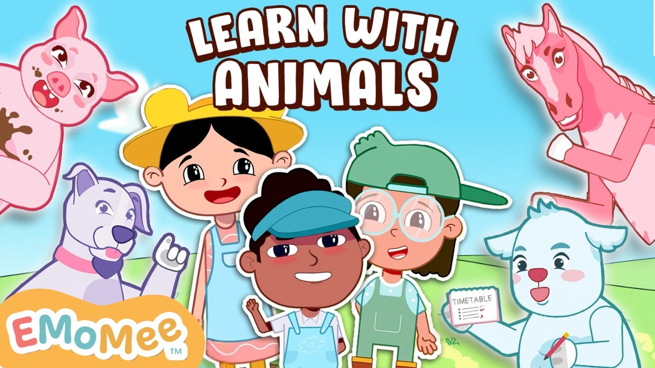 Learn With FARM ANIMALS 🐷🐮 | GOOD HABITS | Animals For Kids | Kids ...