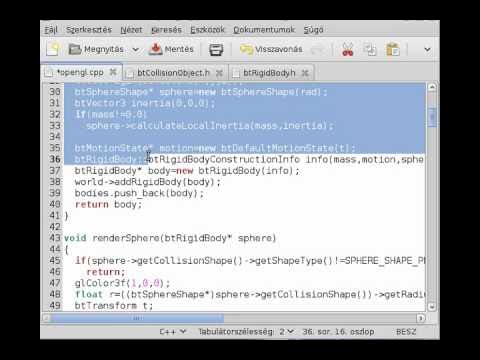 Bullet physics tutorial 3 - collision callback, userPointer - YouTube