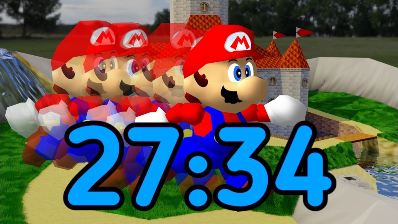 SPEEDRUN MARIO 64 16 STAR 27:34 - YouTube