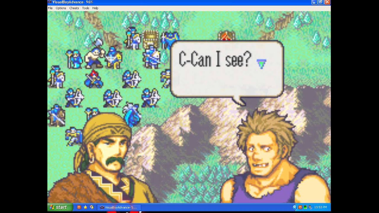 Gonzales talk Dayan support C Fire Emblem 6 The Sword of Seals VBA ...