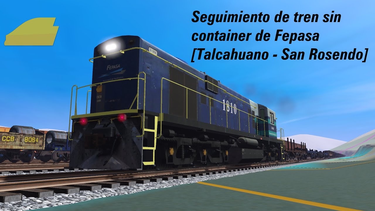 Trainz Chile - Tren de Fepasa sin container con locomotora RSD-34 D ...