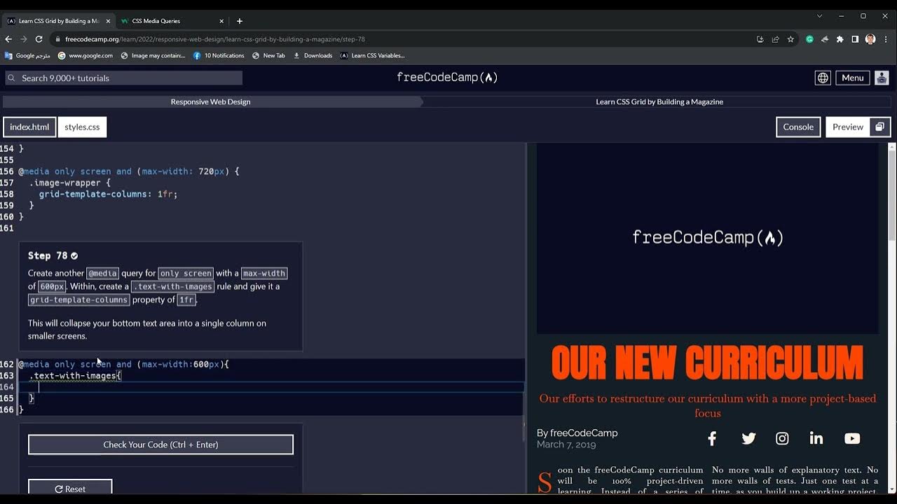 FreeCodeCamp Building a Magazine steps 77-80 - YouTube