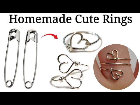 DIY Homemade cute love rings 🥰😍/how to make rings at home/best ring ...