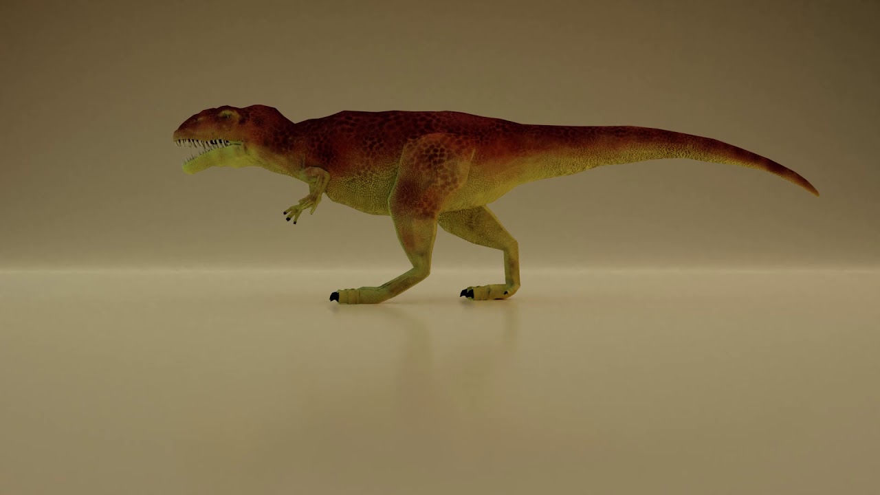 Dinosaur Walk Cycle - Animation Test - YouTube
