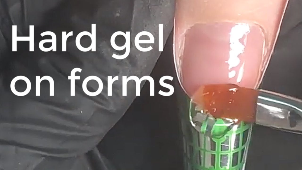 Hard Gel Nails on Forms Tutorial - YouTube