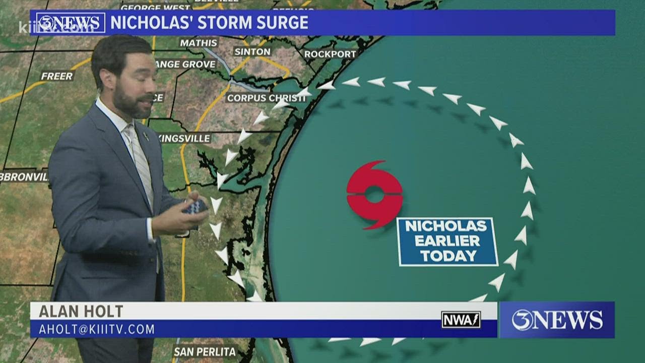 Analyzing the path, storm patterns of Hurricane Nicholas - YouTube