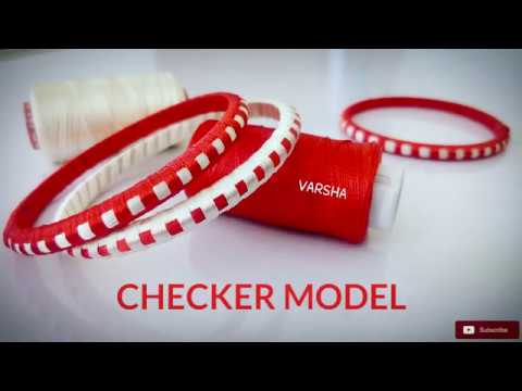 How To Make Silk Thread Bangles Checker Model | Silk Thread Bangles | - YouTube