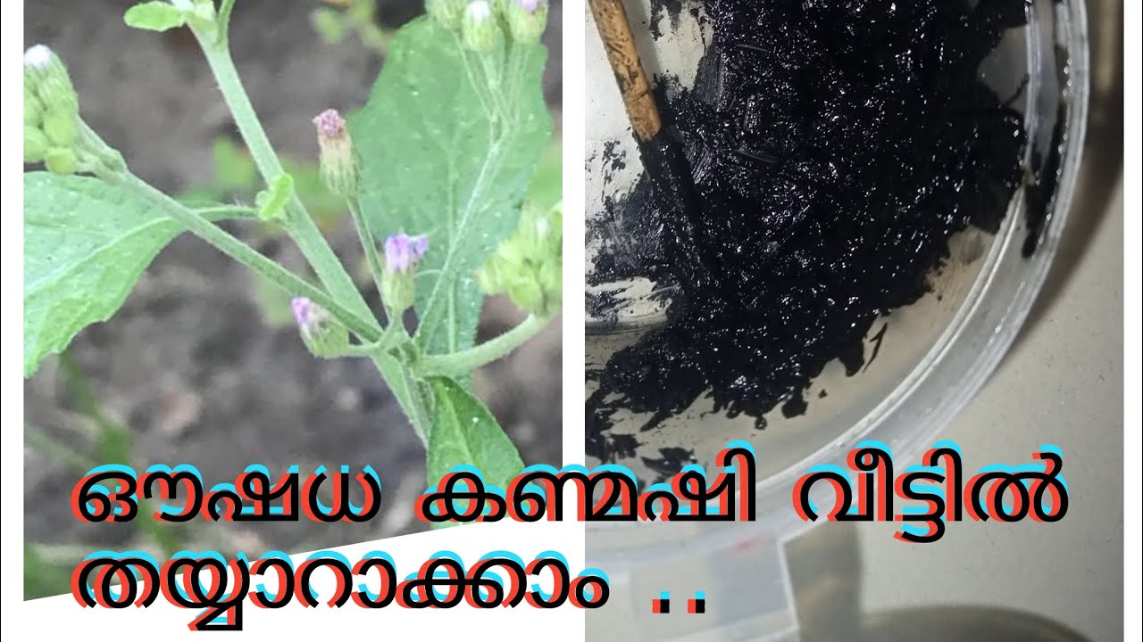 നാടൻ കണ്മഷി വീട്ടിലുണ്ടാക്കാം / simple kanmashi making at home # ...