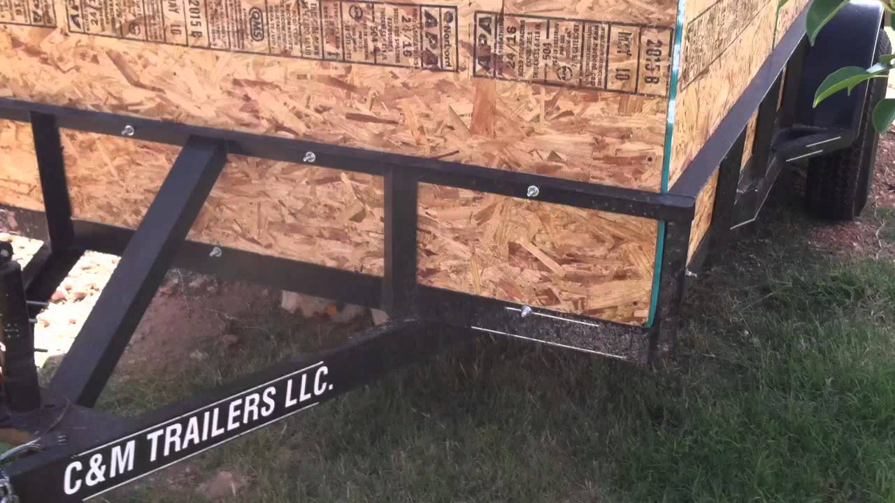 Homemade cargo trailer frame - YouTube