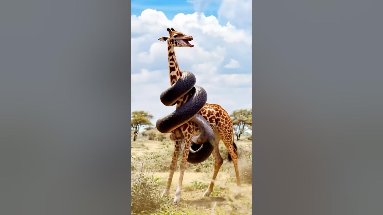INSANE! Python ATTACKS Giraffe's Neck! 🔥 (WAIT FOR IT!) 😱 # ...