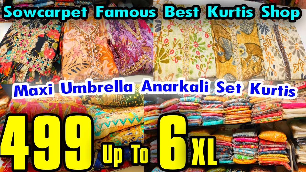 Sowcarpet Cheap Best Kurtis Shop👌👌 Maxi Umbrella Anarkali Kurtis Rs.499 ...