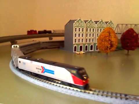 Amtrak N scale layout - YouTube