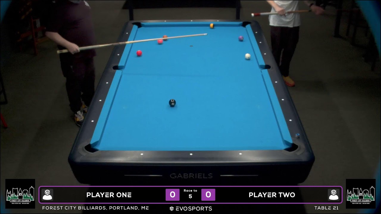 PLAYER ONE vs PLAYER TWO - FOREST CITY BILLIARDS - TABLE 21 | EvoSports ...