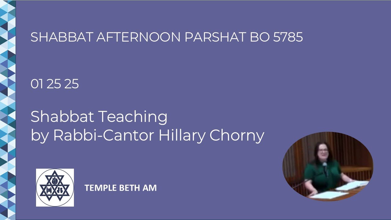 Shabbat Teaching: Shabbat Afternoon Parshat Bo 5785 - YouTube