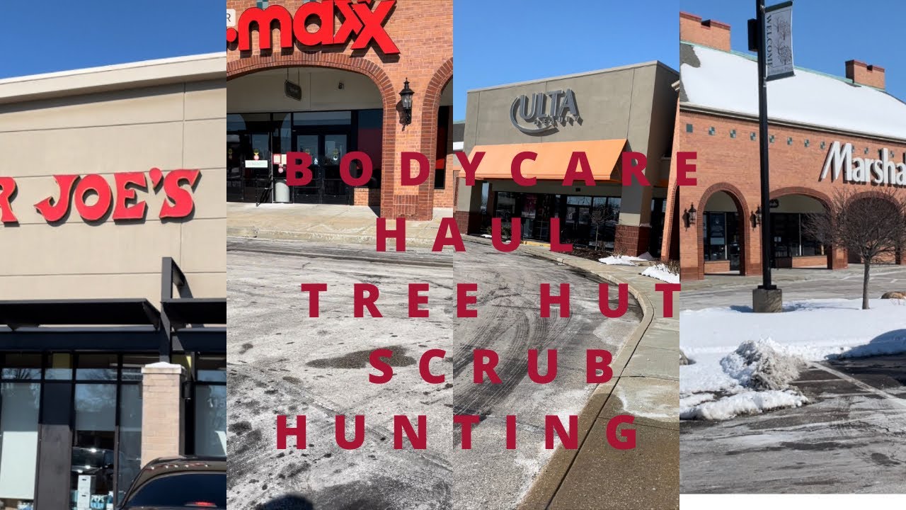 Tree hut scrub hunting and shop with me - YouTube
