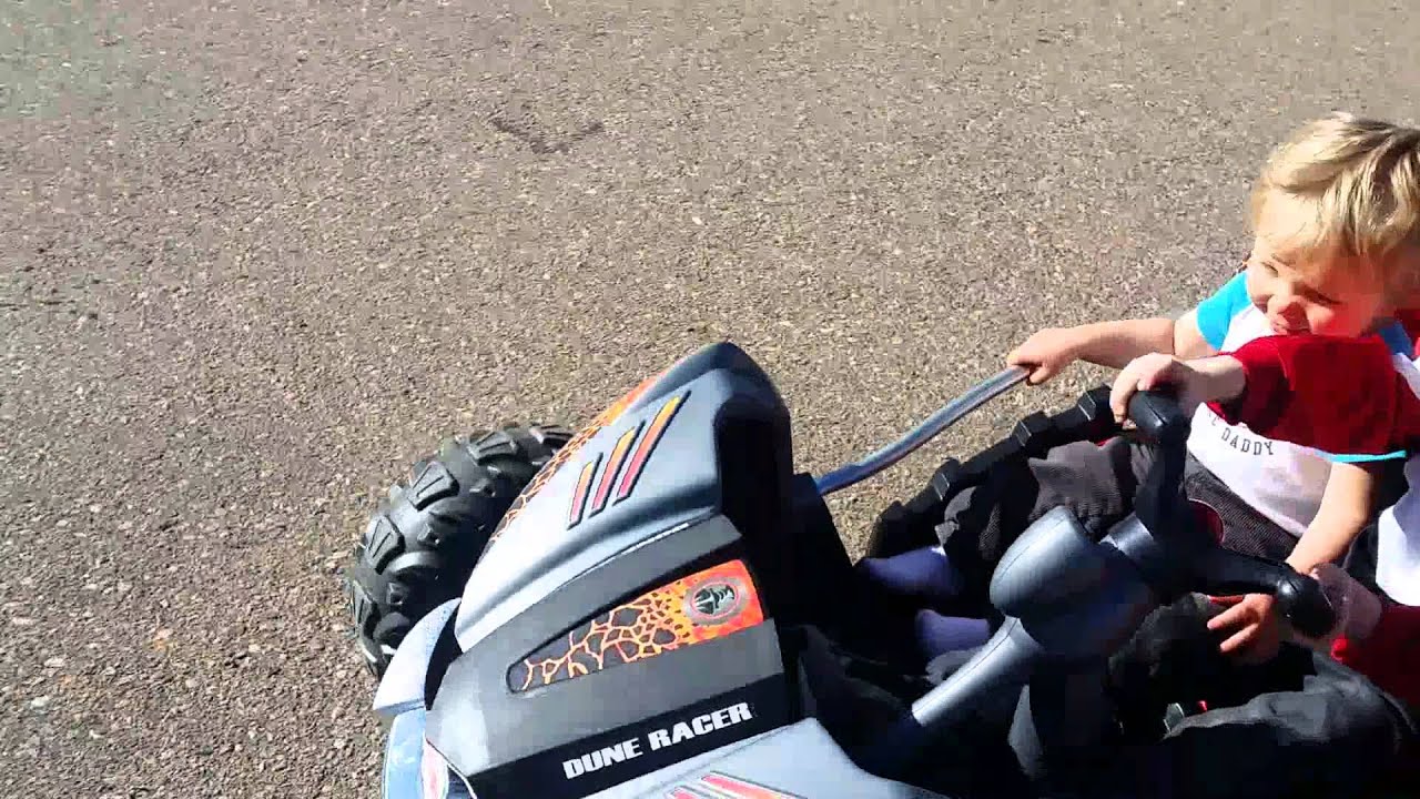 Hudson and Grayson power wheels - YouTube
