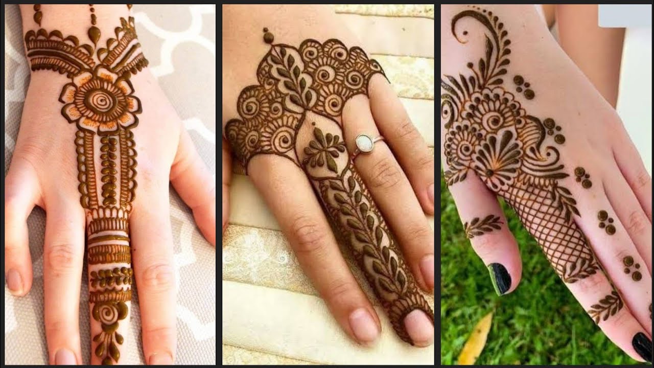 One Finger Mehandi Design / Modern Mehndi Design / Mehndi Design Simple ...