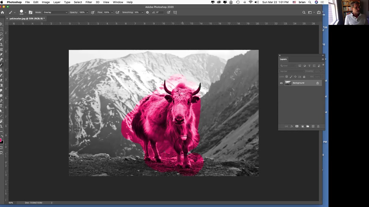 01 - Using Photoshop "blending modes" / coloring Greyscale-mode TIFFs ...