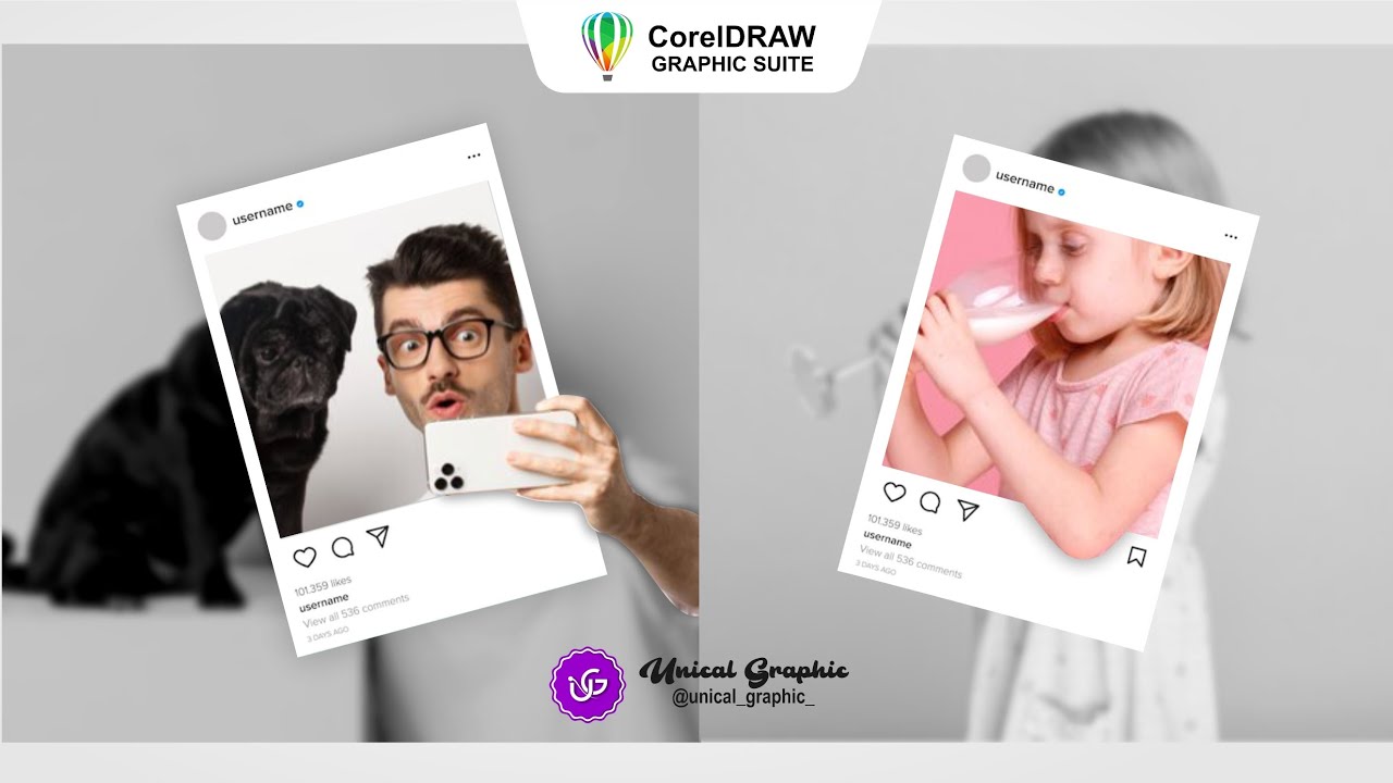 How To Make Outbox Instagram Template in Coreldraw - Tutorial for ...