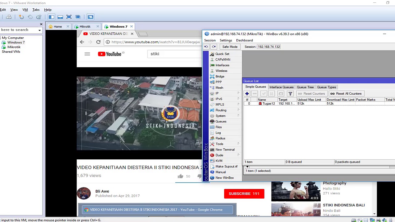 Membatasi Bandwidth Dengan Simple Queue dan Queue Tree - YouTube