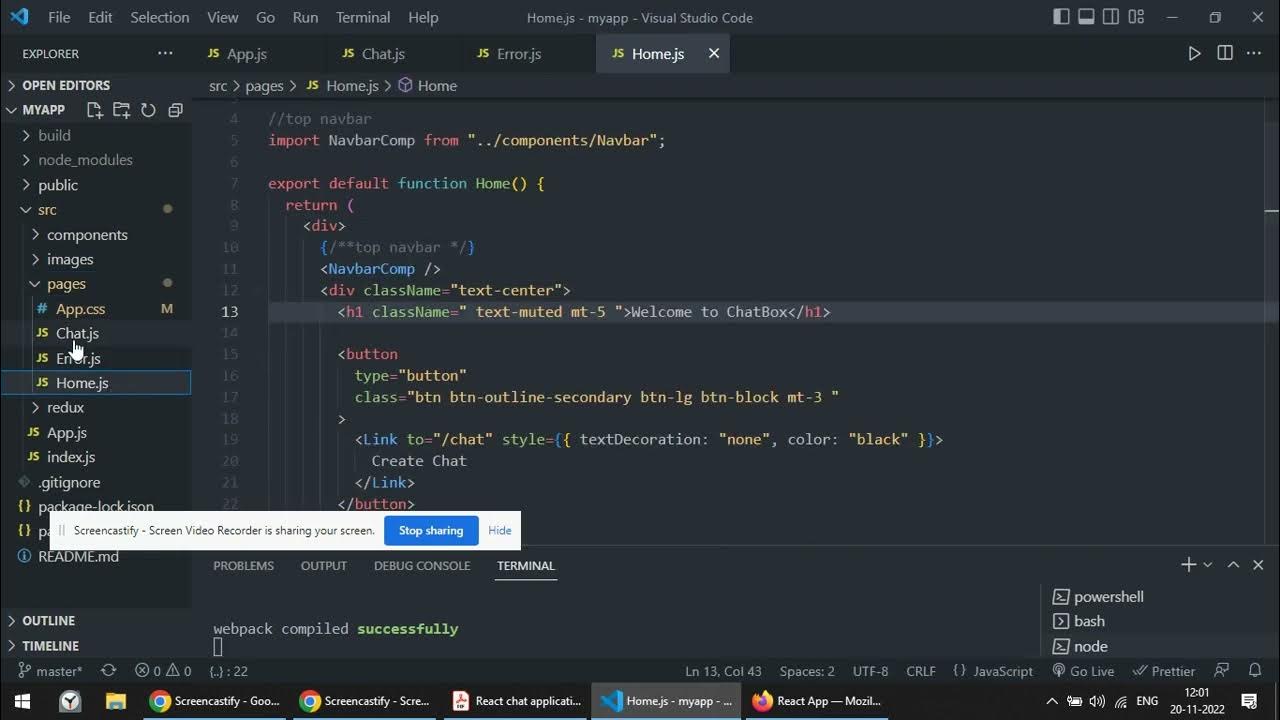 chat applicaion UI using react-redux - YouTube