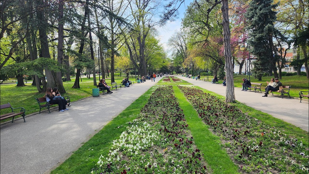 Plovdiv City Garden Park 4k walking tour video Plovdiv Bulgaria - YouTube